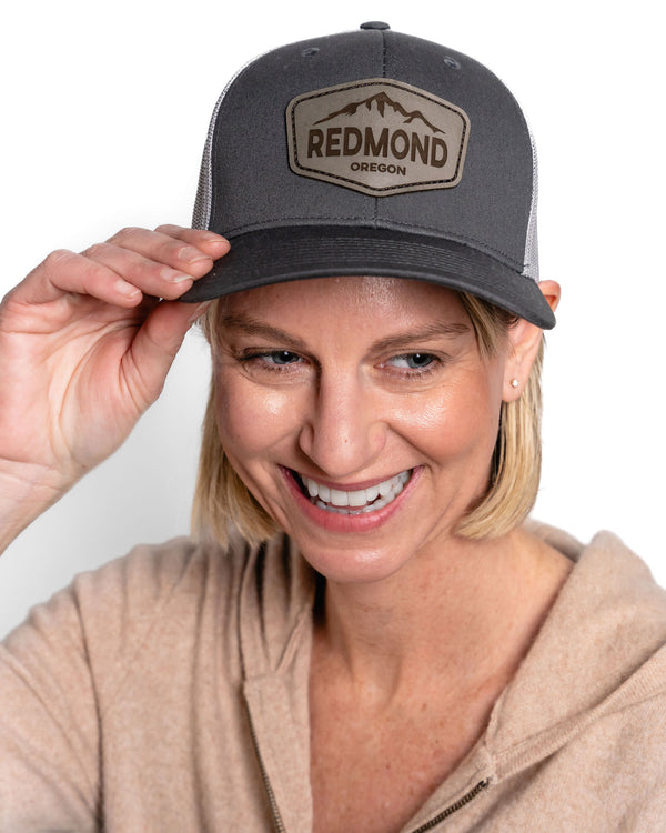 Redmond Leather Patch Trucker Hat - Desert Prairie Boutique